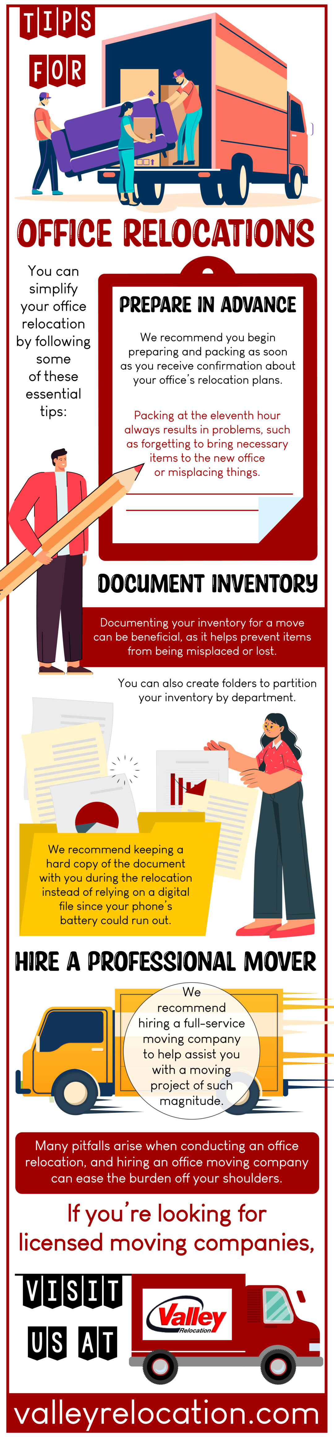 Tips For Office Relocations - Valley Relocation and Storage